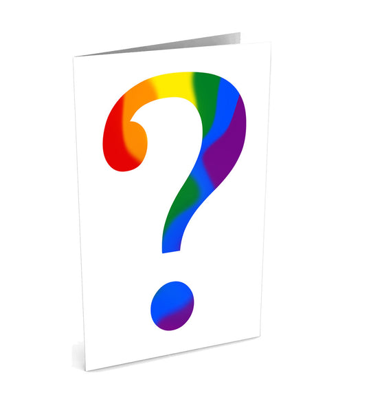 Questioning - LGBTQ+ and Polyamory Greeting Card – Polycute Gift Shop
